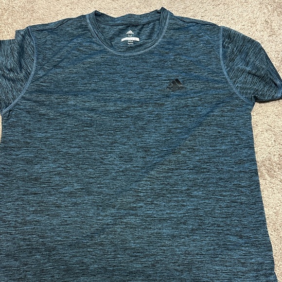adidas | Shirts | Adidas Mens Heathered Blue Tee M | Poshmark